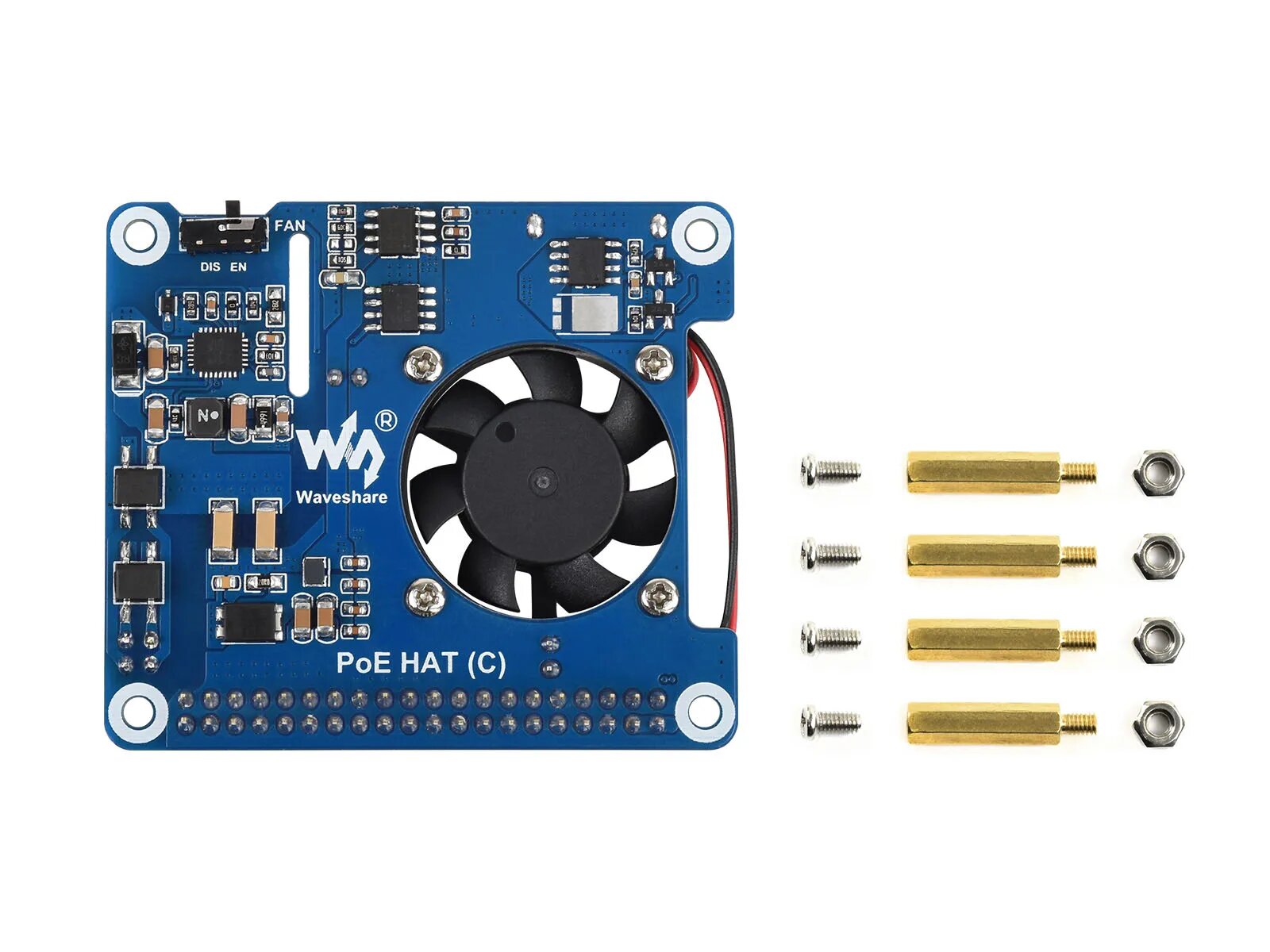 Melochi PoE HAT (C) для Raspberry Pi 3B+/4B