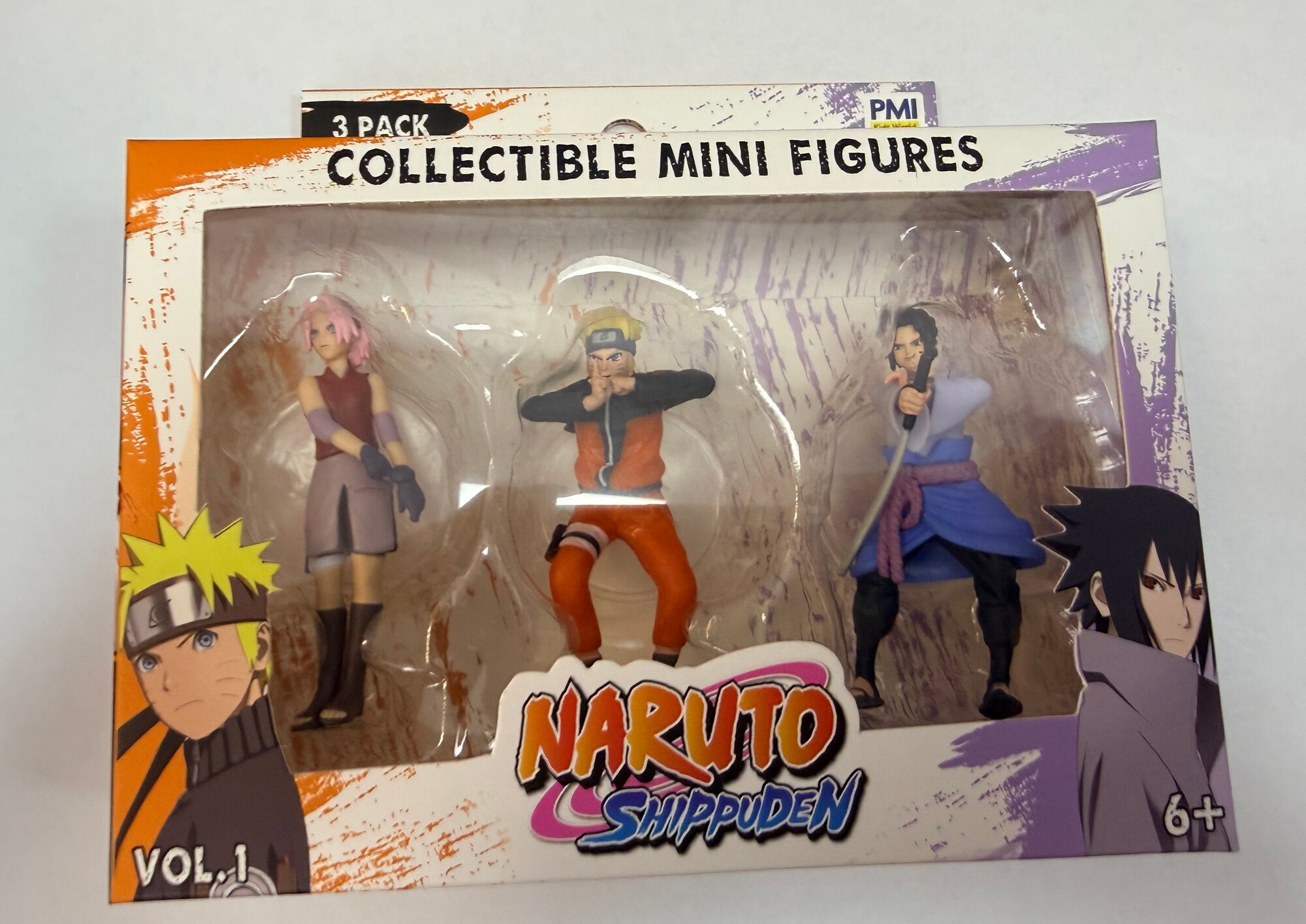 Набор фигурок PMI Naruto 3шт 5 pack NSH2021, пластик, от 3х лет