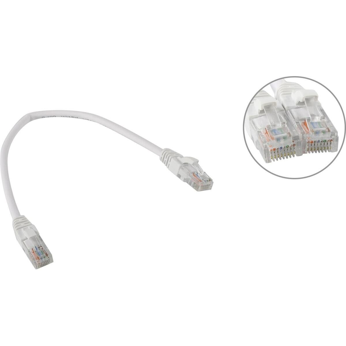 Cabeus Patch Cord UTP кат.5e LSZH, 0.3м, белый <9487c>