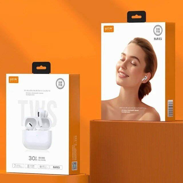 Кимберли TWS M6 беспроводные наушники Bluetooth 3.0 для телефона и ПК, беспроводные наушники с шумоподавлением