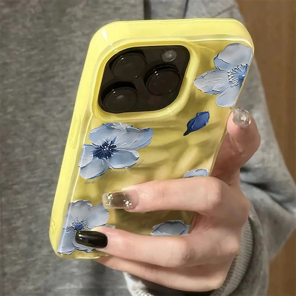 3D-чехол для телефона с текстурой цветочных лепестков для iPhone 17, 16, 15, 14, 13, 12, iPhone13, 4