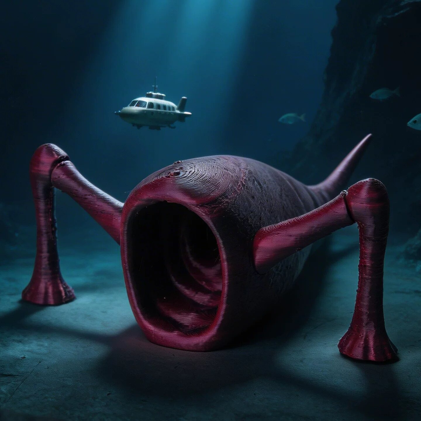 Мини-Модель Морского Едока 10 см 3D-печатная Игрушка для Детей с Случайным Цветом