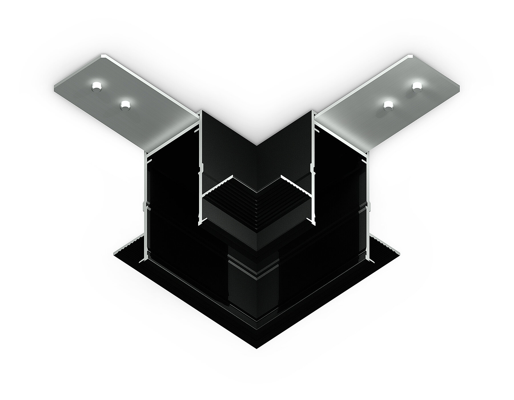 Коннектор угловой для встраиваемого шинопровода Ambrella Magnetic 220V GL1040