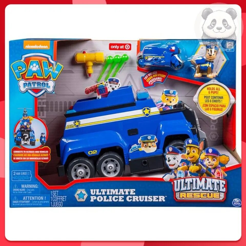 Spin Master Nickelodeon Paw Patrol Ultimate Rescue Police Cruiser / Детская игрушечная модель грузовика, подходящая для детей от 3 лет и старше, Рождественский подарок-сюрприз на день рожденияG/G