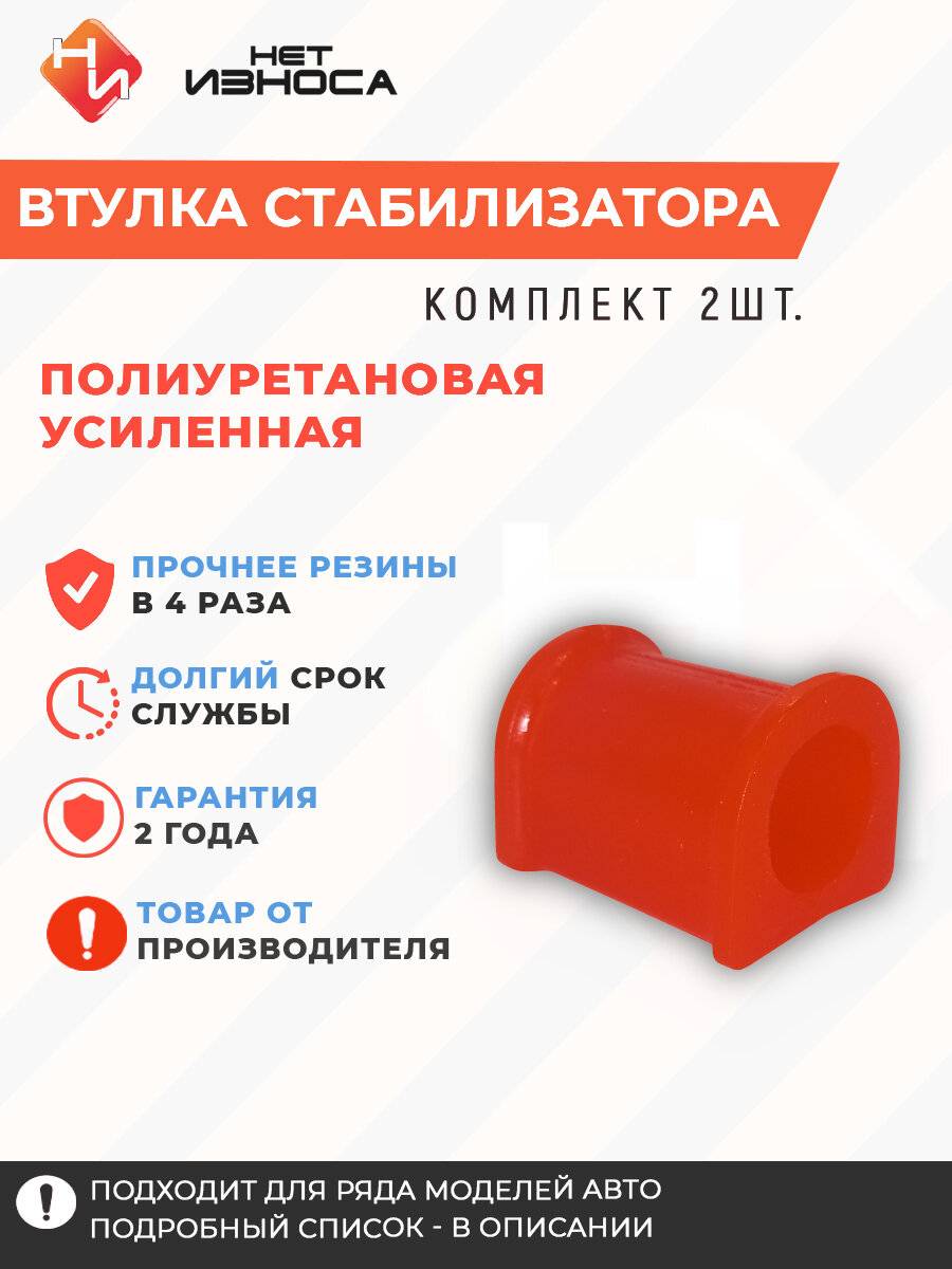 Втулка стабилизатора передней подвески I.D. 24,8 мм NB253-2 MITSUBISHI Sigma, Diamant F13A, F13AK, F15A, F17A; 3000GT Z11A
