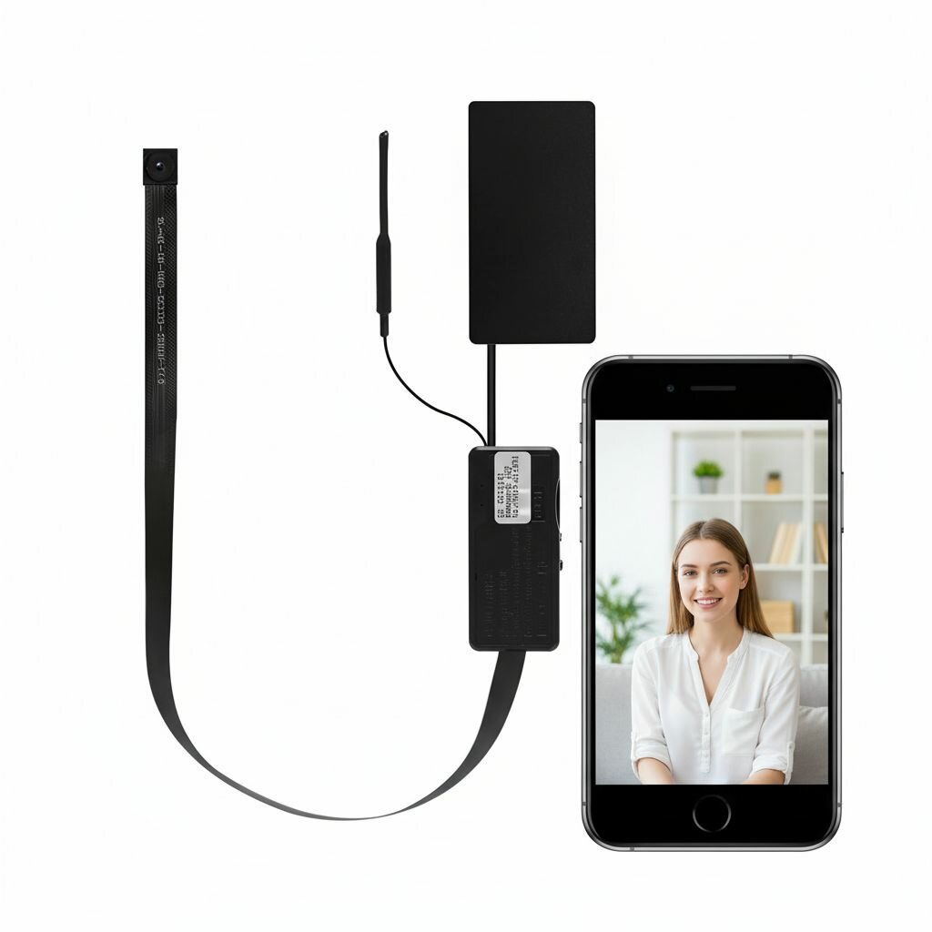 Портативная WiFi-камера 1080p FHD размером с пуговицу удаленный просмотр через приложение, встроенная SD-карта 16 ГБ для локального хранения, подходит для самостоятельной установки. мини-камера скрытая камера видеонаблюдение для помещений