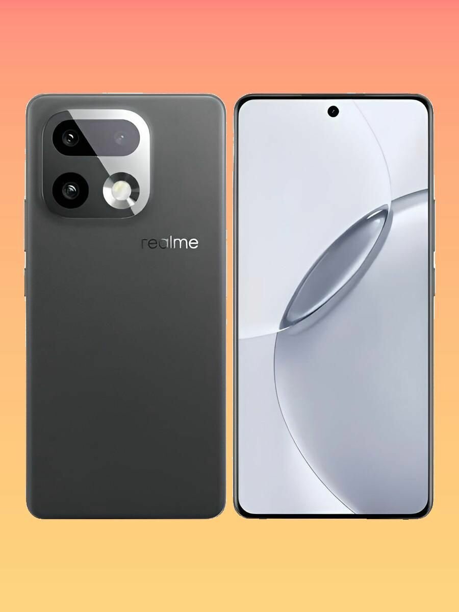 6.8" Смартфон realme 16 Pro+ 512 ГБ серый ядер - 8x(2.8 ГГц), 12 ГБ, 2 SIM, AMOLED, камера 200+50+8 Мп, NFC, 7000 мА*ч