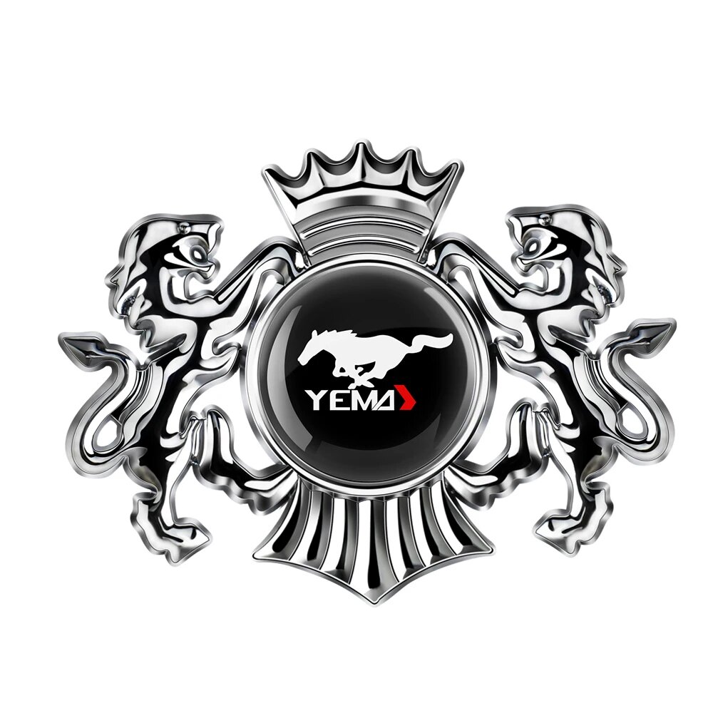 Металлическая эмблема на авто Mustang, Silver