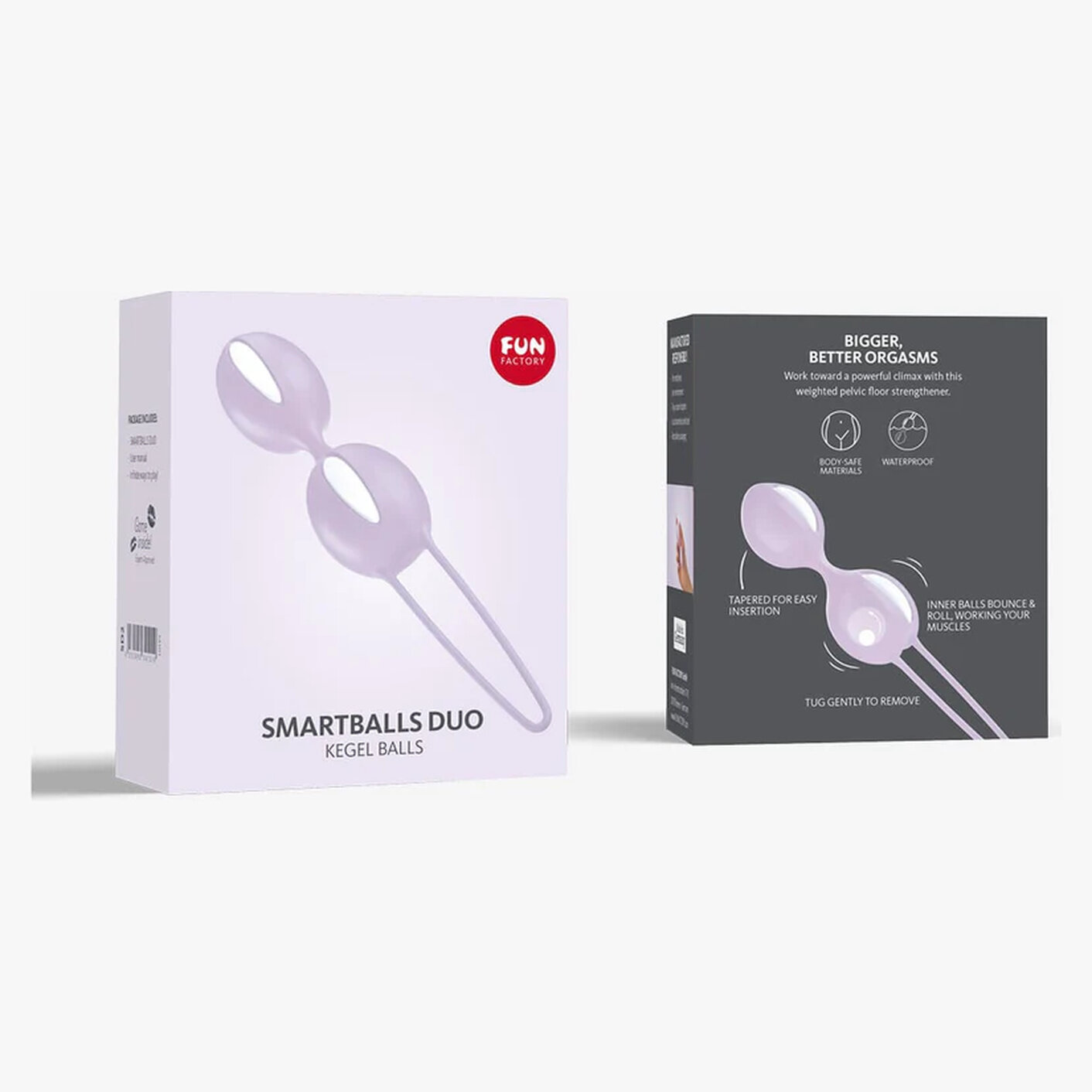 Сиреневые вагинальные шарики Fun Factory SmartBalls Duo, ⌀3.6 и ⌀3.2 см / 74 г
