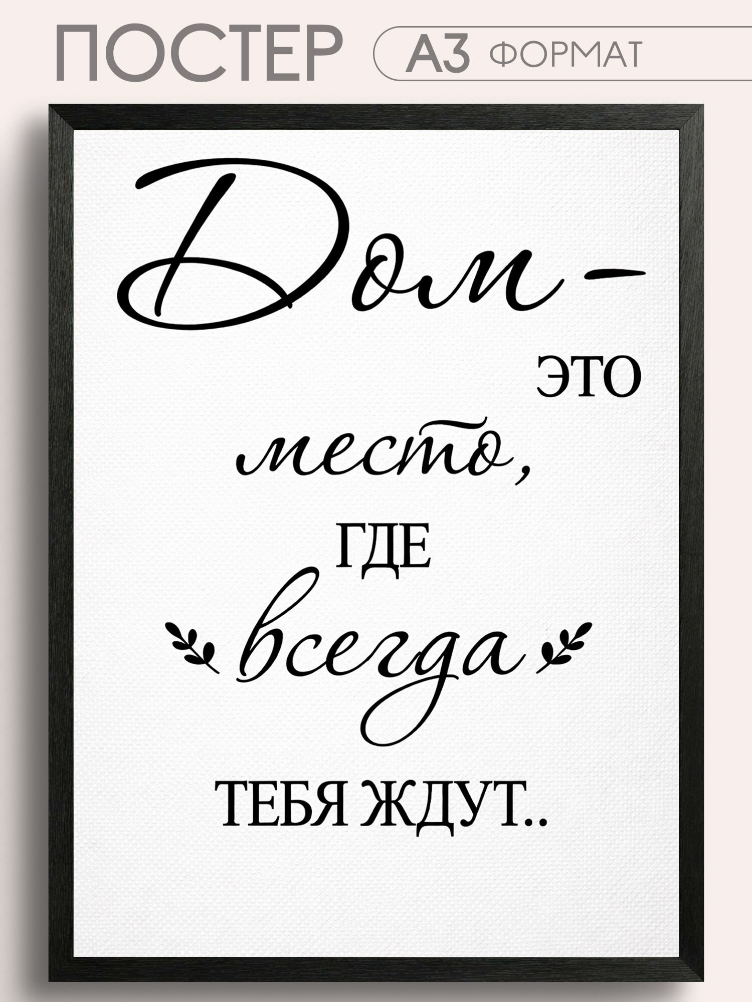 Постер А3 для интерьера для дома