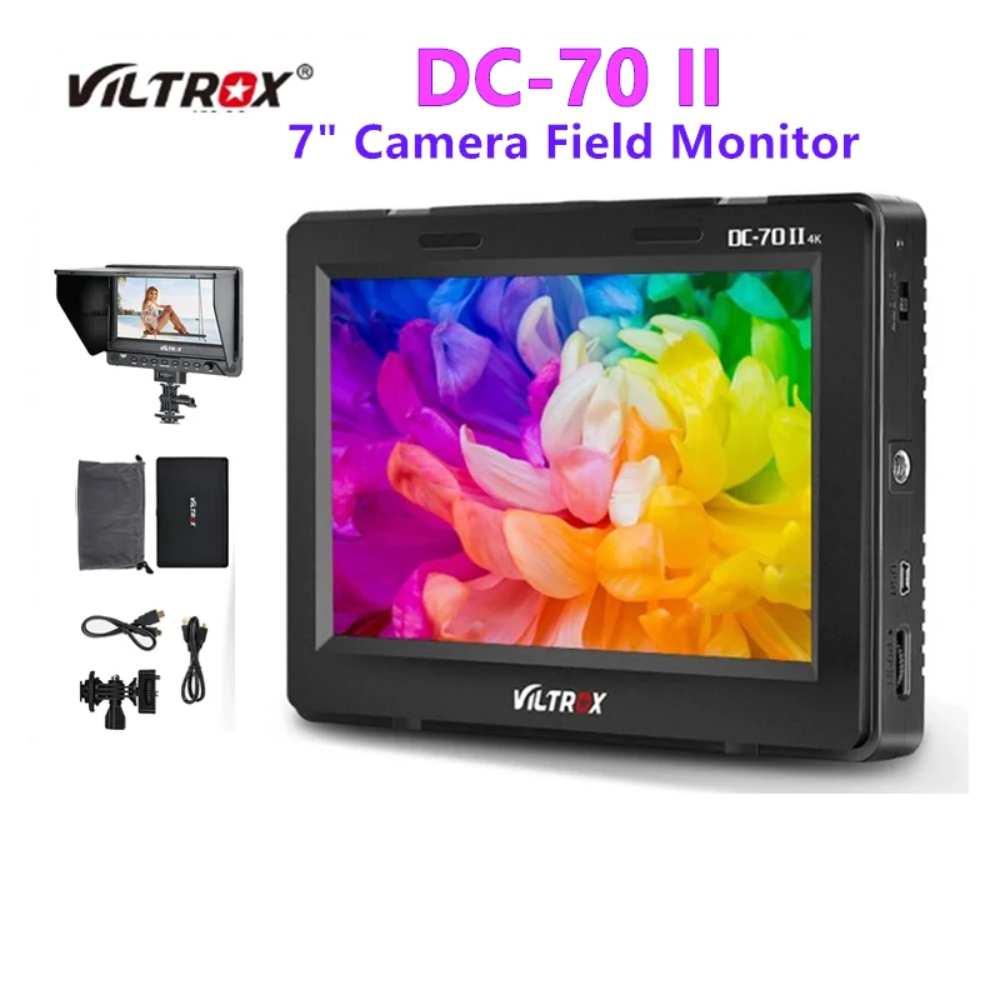 VILTROX DC-70II 7-дюймовый видеомонитор с HD-камерой, 4K-монитор на камере 1024 *600 IPS