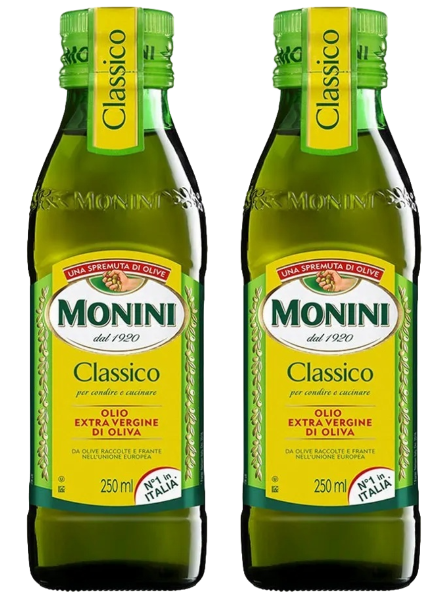 Масло оливковое Monini Монини Classico Extra Virgin нерафинированное, 2шт по 250 мл