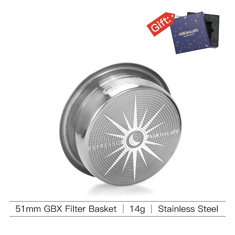 Фильтр-корзина для эспрессо 51mm GBX 14g (SS) AliKisscafe