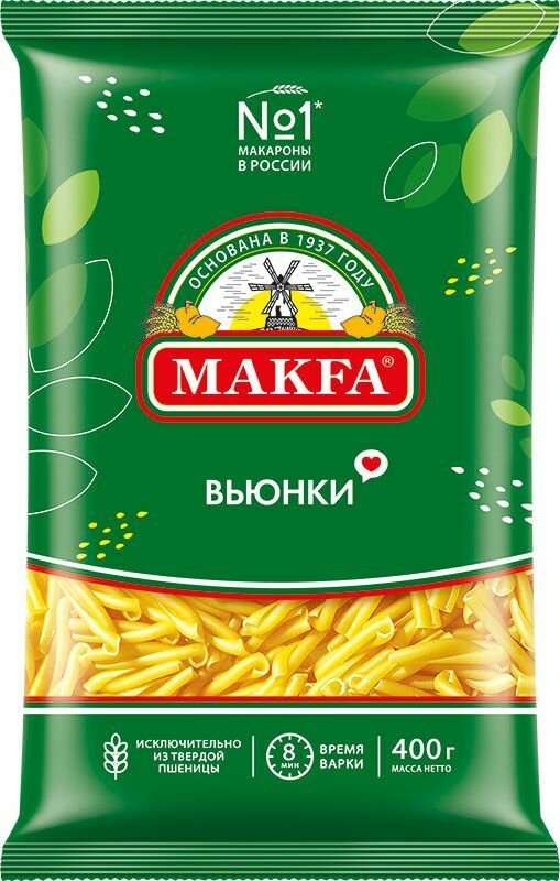 Макароны Вьюнки Макфа, 400г — фото 1