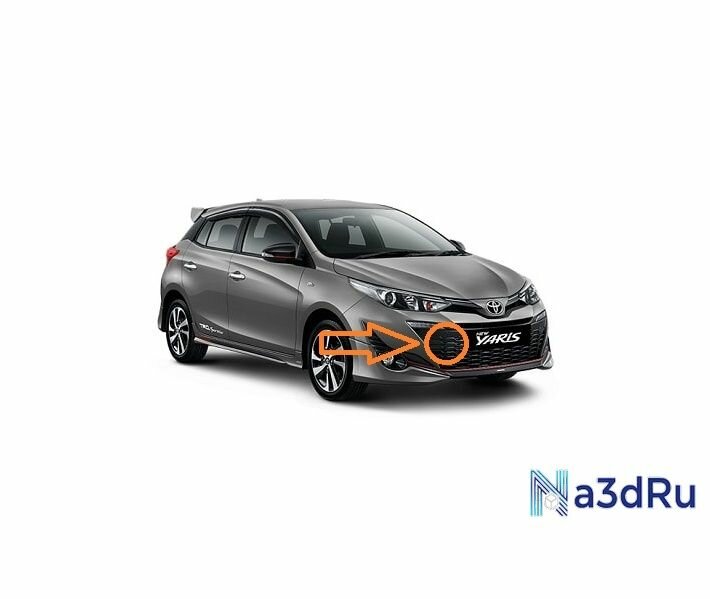 Заглушка переднего бампера буксировочного крюка Toyota Yaris, тойота ярис