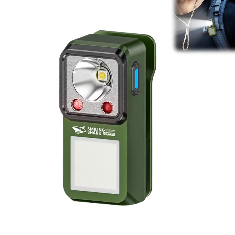 Фонарь магнитный перезаряжаемый Smiling Shark, green, TIP-7070