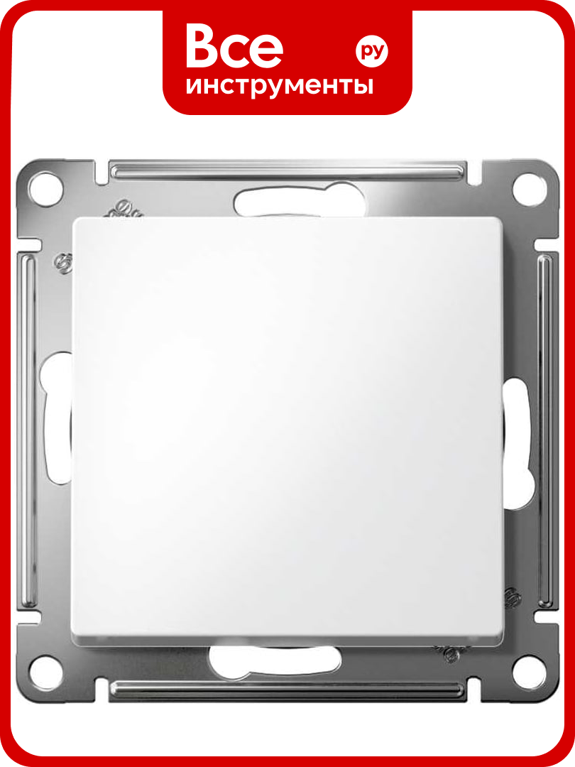 1-клавишный механизм переключателя Systeme Electric ATLAS DESIGN сх.6 10АХ белый ATN000161, из качественного