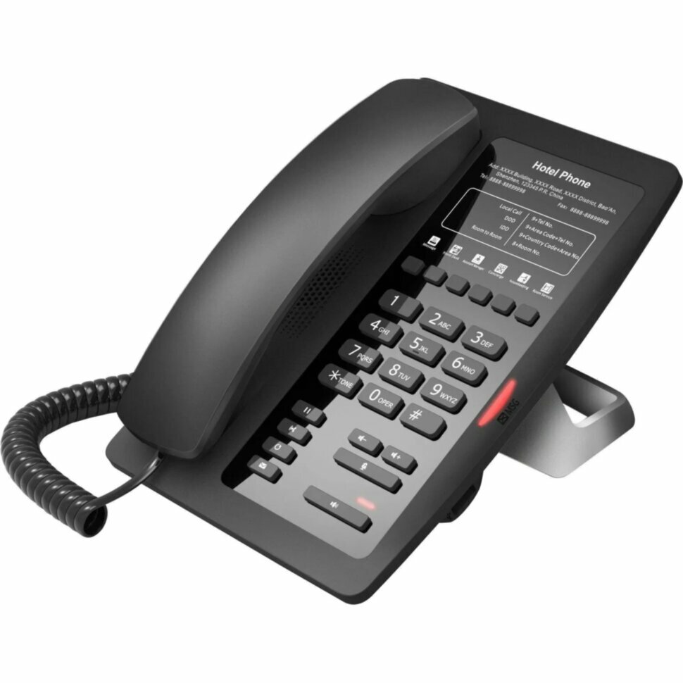 IP-телефон Fanvil H3 Black, 1 USB, 6 Soft keys, PoE, HD Voice, PSU, 2036608