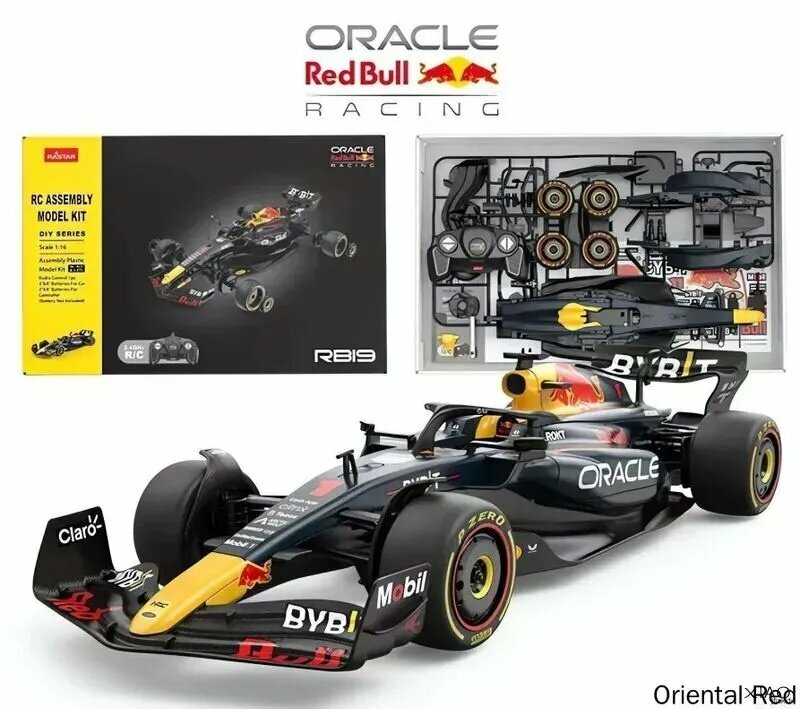 Радиоуправляемая сборная модель болида Формулы-1. RASTAR. Ред Булл "Red Bull" RB-19 № 1 Макс Ферстаппен (Масштаб 1:16)