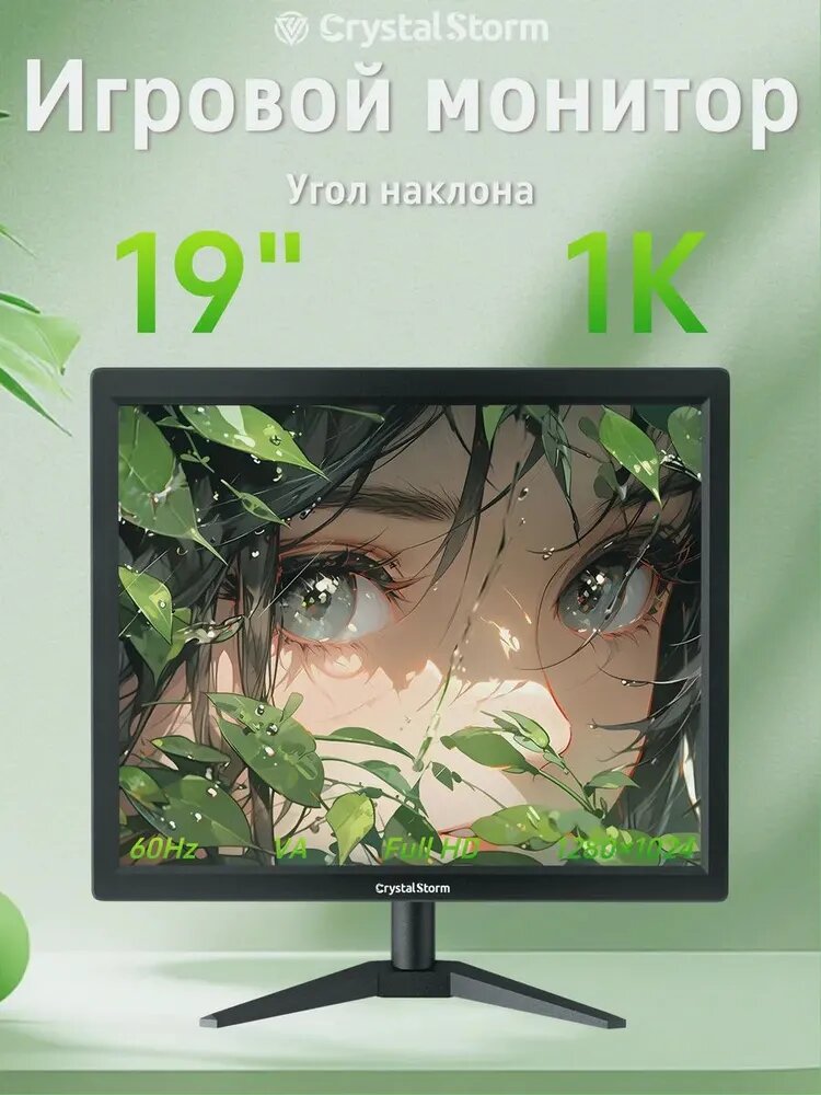 CrystalStorm 19.0" Монитор CrystalStorm Border S VH 0317c-3, VA, 1280x1024 SXGA, 60.0 Гц, черный
