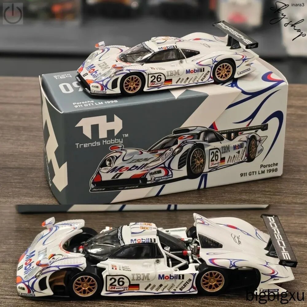 Машинка Trends Hobby 1:64 Porsche 911 GT1 LM 1998 модельки машин металлические