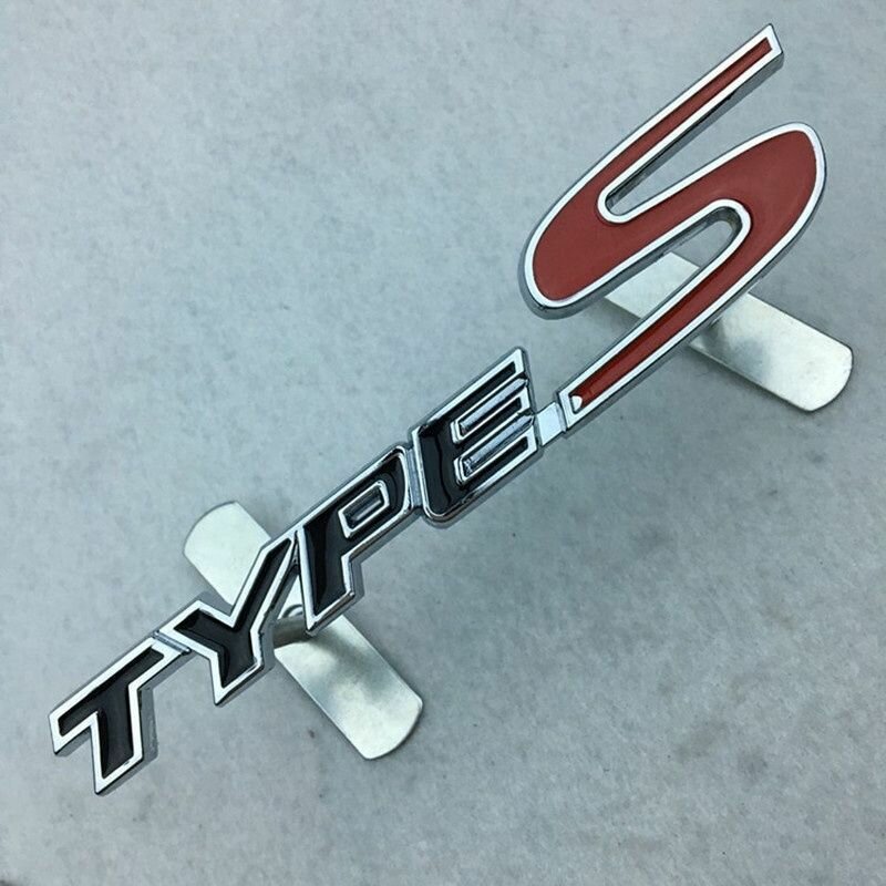 Эмблема для автомобиля Type S для декора решётки радиатора, изготовленный из металла, идеально подходит для автомобилей Honda