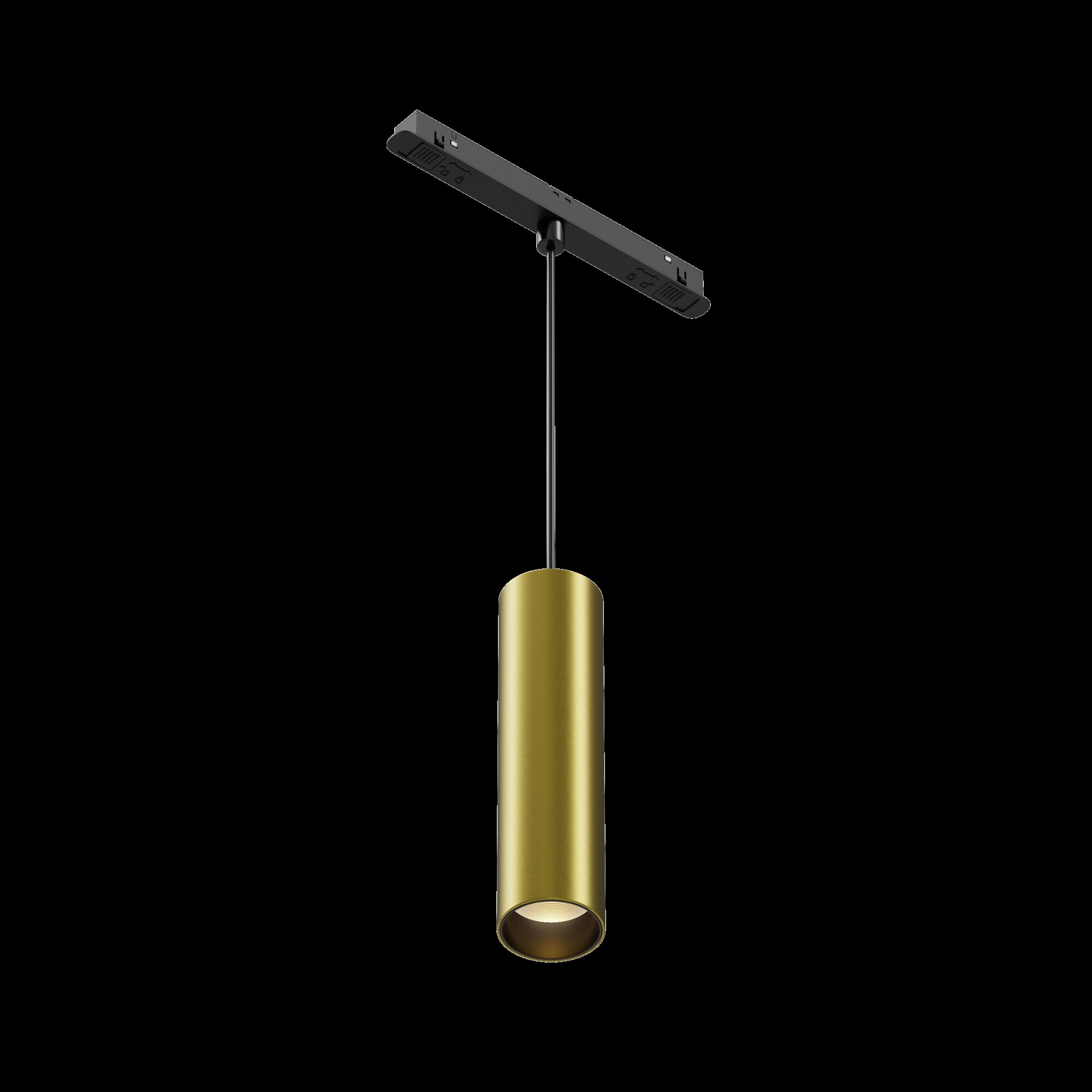 Трековый подвесной светильник Maytoni Focus TR041-2-12W3K-BBS_MY, LED, 12 Вт, металл, черный, латунь