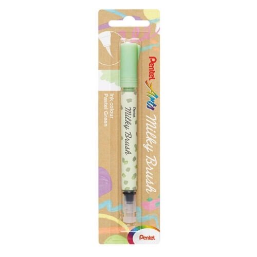 Маркер-кисть Pentel "Milky", XGFH, с кнопкой подкачки чернил, 1-10 мм, в блистере