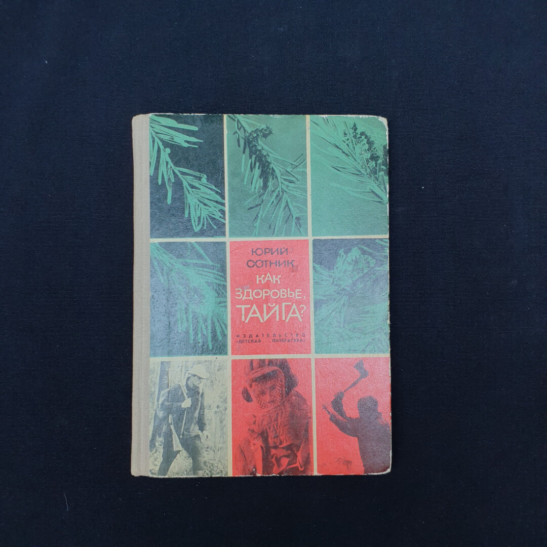 Книга винтажная, СССР. Юрий Сотник, Как здоровье, тайга, издательство Детская литература