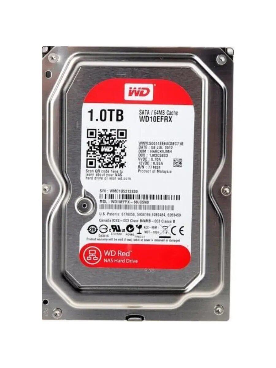 1 ТБ Жесткий диск Red IntelliPower WD10EFRX - 5400 об/мин