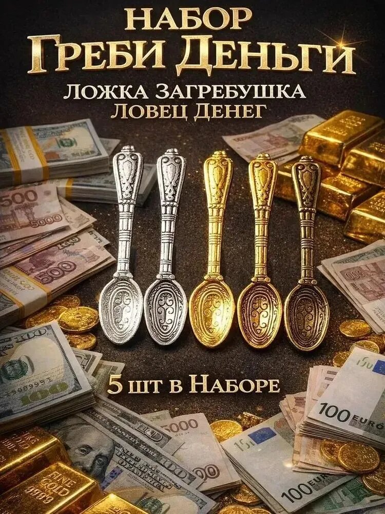 Ложка-загребушка/ Лопатка-сувенир/ Ложка загребушка кошельковая