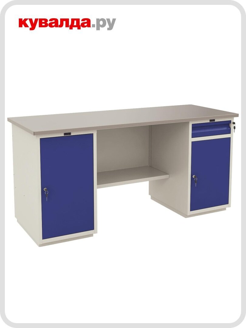 Верстак слесарный двухтумбовый практик Profi WT180. WD1/WD2.000
