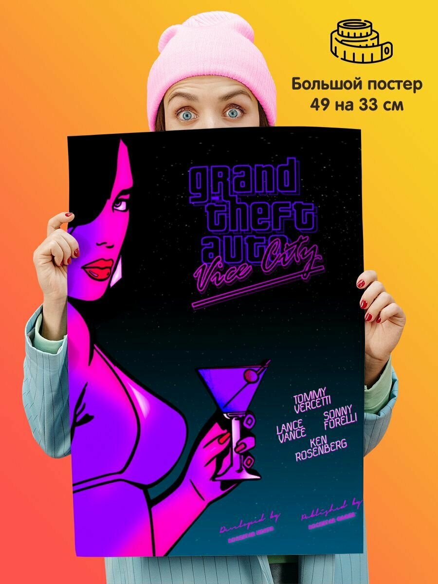 Постер плакат Grand Theft Auto Vice City