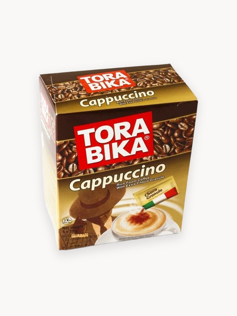Torabika Кофе растворимый Cappuccino с шоколадной крошкой, 5 пакетиков по 25 г