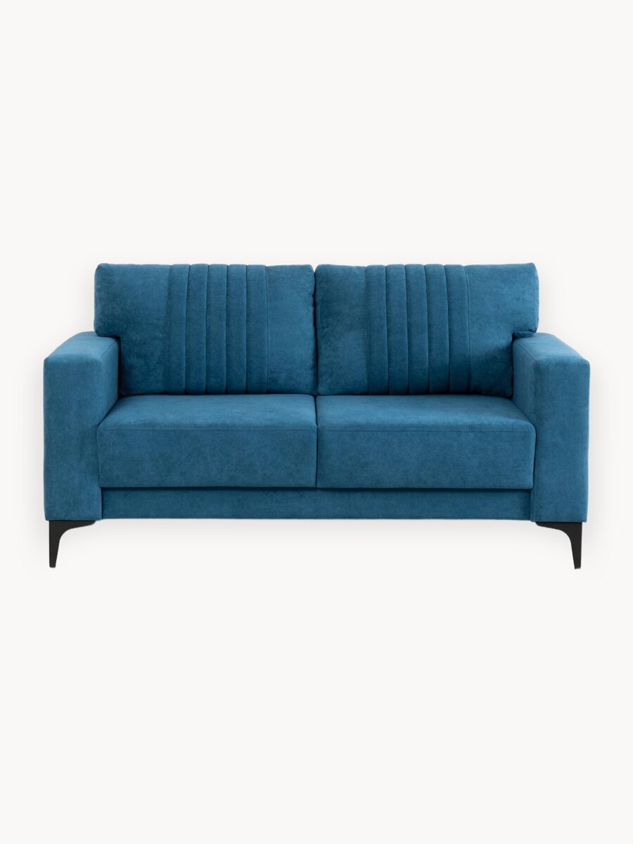 Диван Рико Арт. ТД 388 Вивальди 13 (синий деним), 161x79 см для офиса, гостиной, кухни, балкона