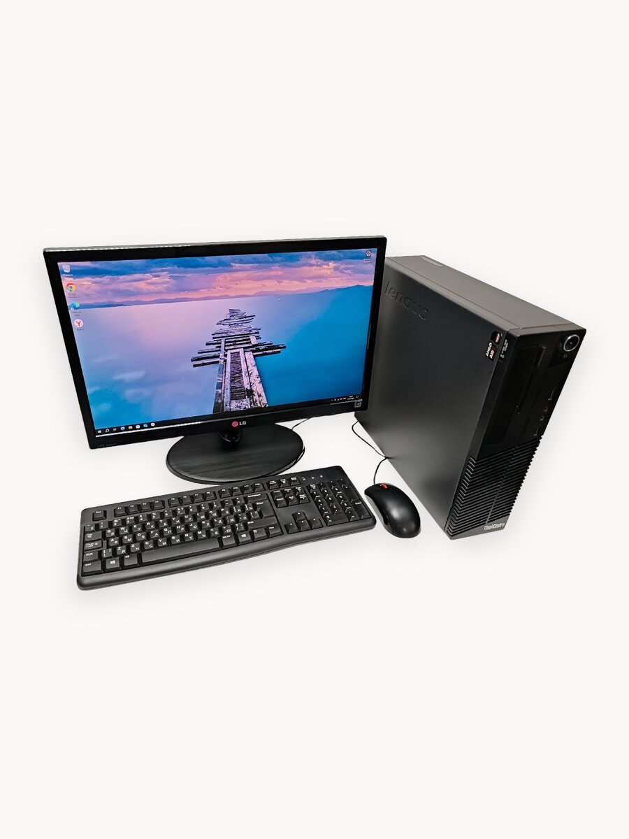 🎓 готовый комплект для учёбы: Компьютер AMD A8-8600 Pro | 16GB DDR3 | SSD 240GB + Монитор 19" — Всё в одном наборе!Собран из новых и восстановленных деталей