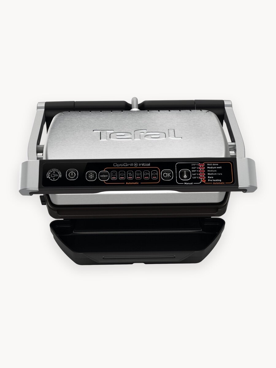 Гриль электрический Tefal Optigrill+ Initial, 6 автопрограмм, со съемными панелями, GC706D34