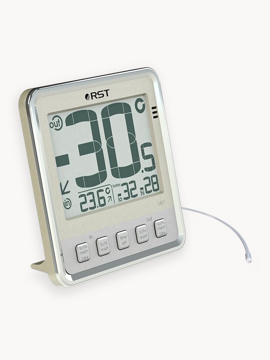 Электронный термометр с выносным сенсором S401, крупный дисплей