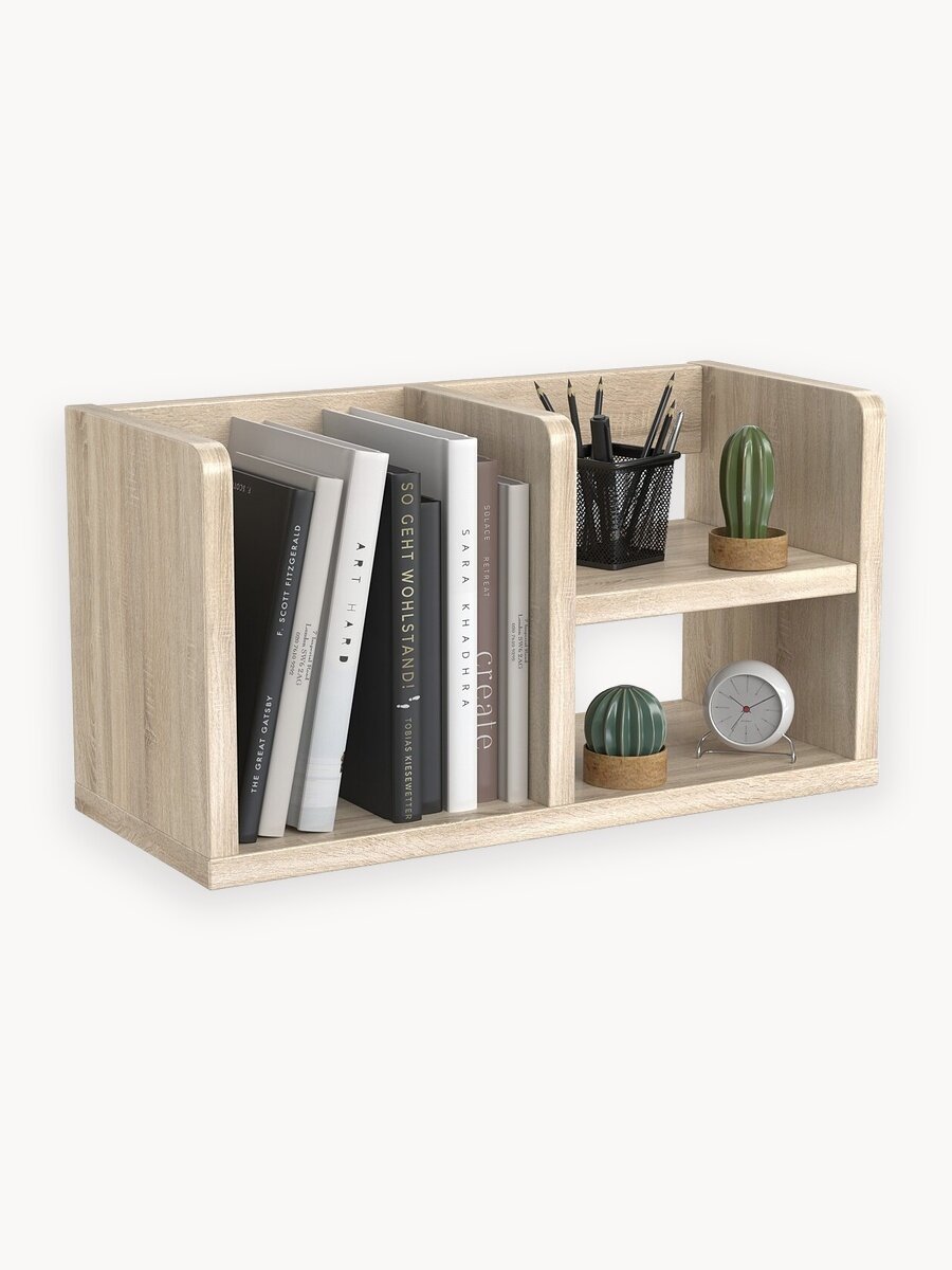 Полка настольная Вектор №13, Дуб Сонома. Производство товара - компания ТОБ.