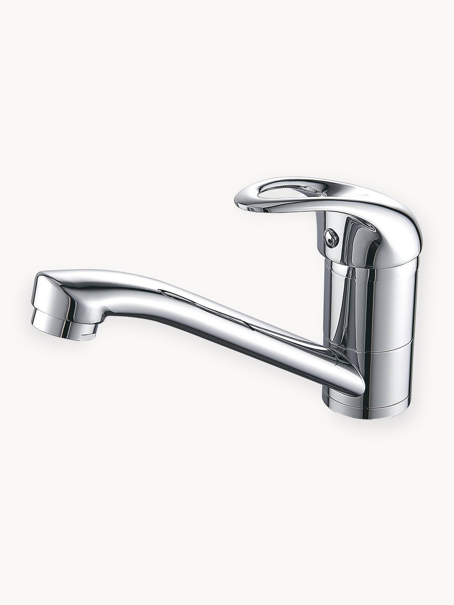 Смеситель на раковину Diadonna D45-150 одноручковый с поворотным изливом, картридж 35 мм, крепление шпилька