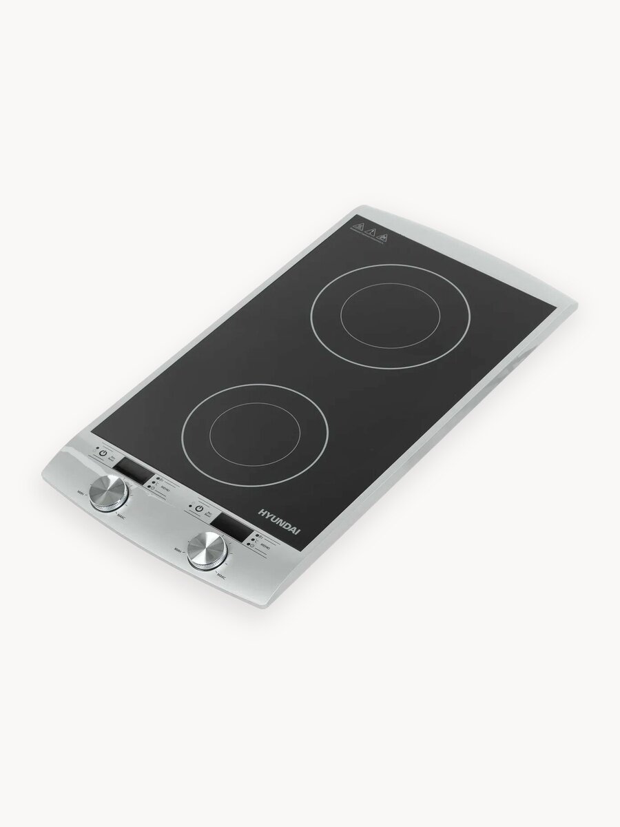 Плита Индукционная Hyundai HYC-0103 серебристый/черный стеклокерамика (настольная)