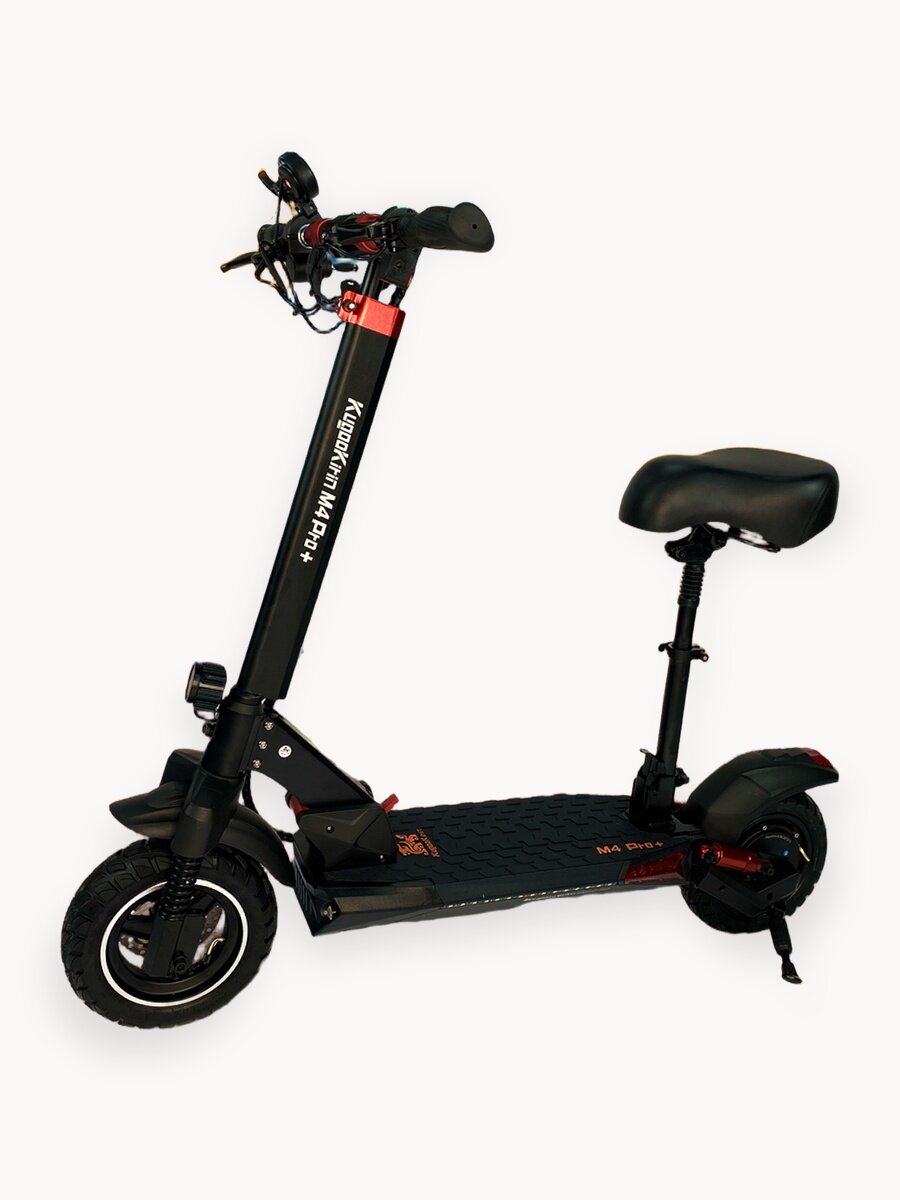 Электросамокат Kugoo Kirin M4 Pro Plus, взрослый, максимальная скорость 45 км/ч, дальность хода 45 км.