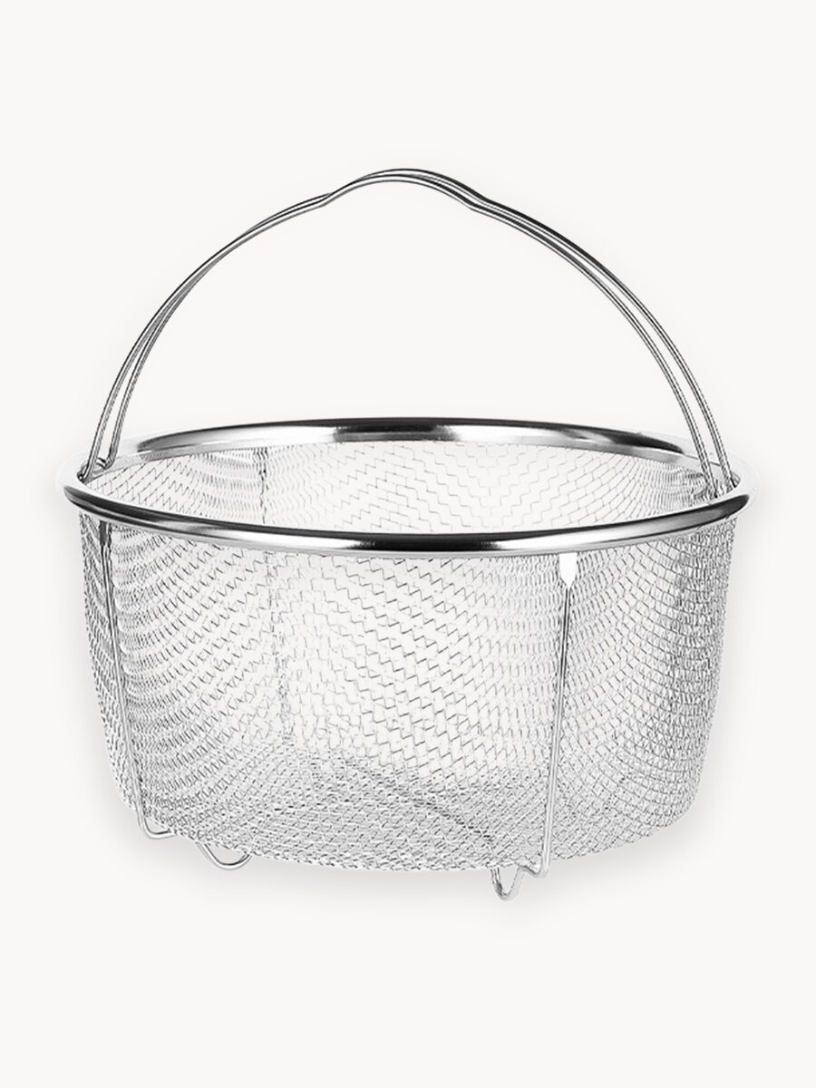 Сетчатая паровая корзина из нержавеющей стали.