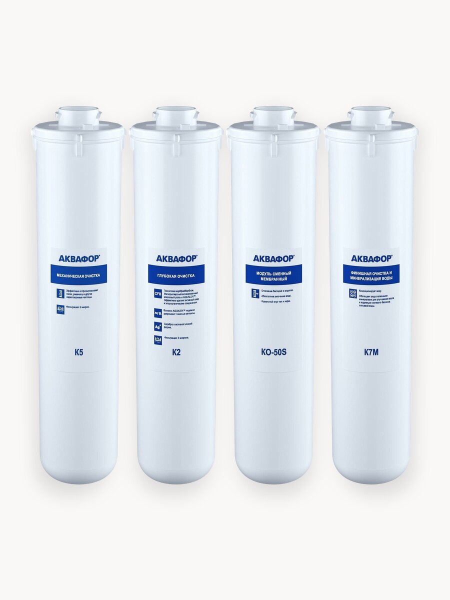 Комплект картриджей сменных Аквафор К5-К2-KO50S-K7M, для DWM-101S
