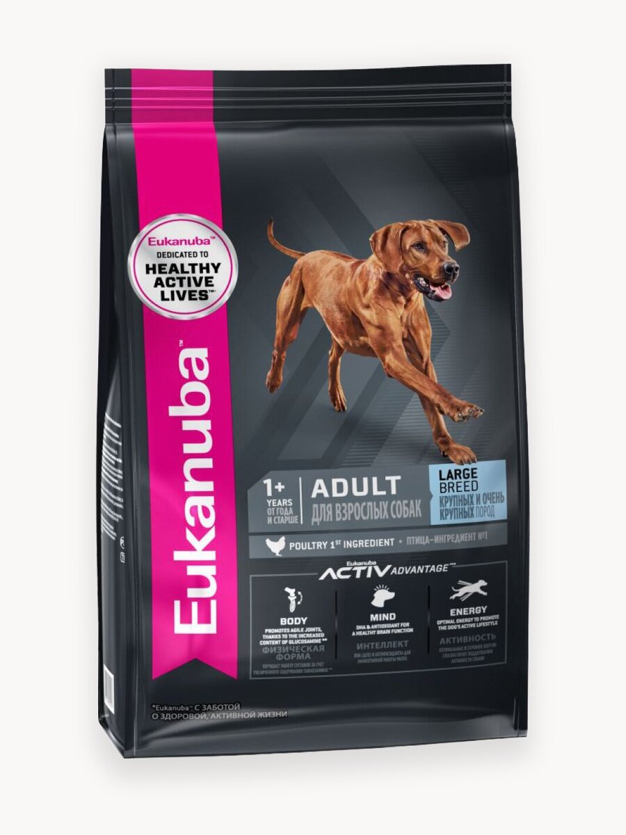 Сухой корм для собак Eukanuba Adult Large Breed для крупных пород , 3 кг