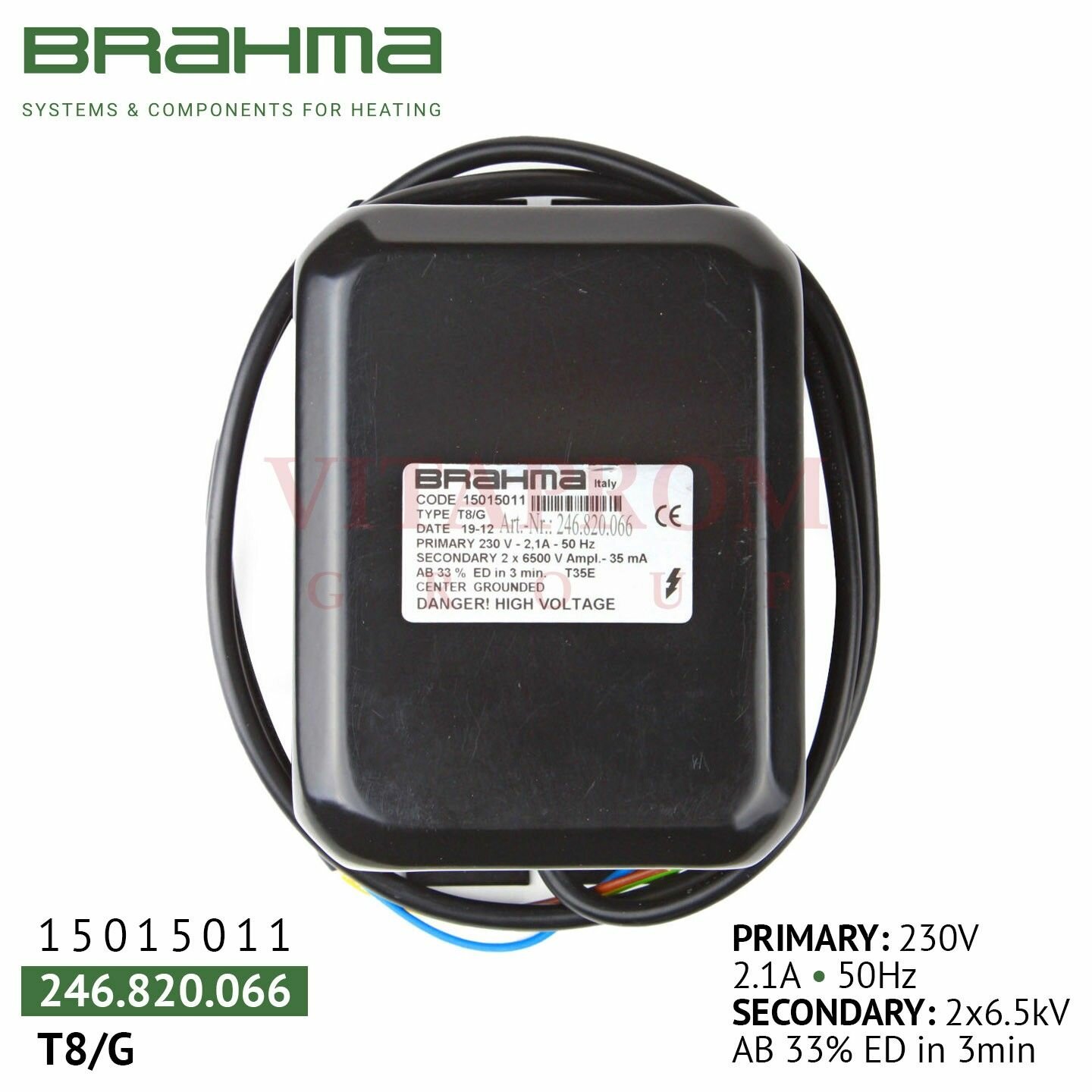 Трансформатор Brahma T8/G, 15015011