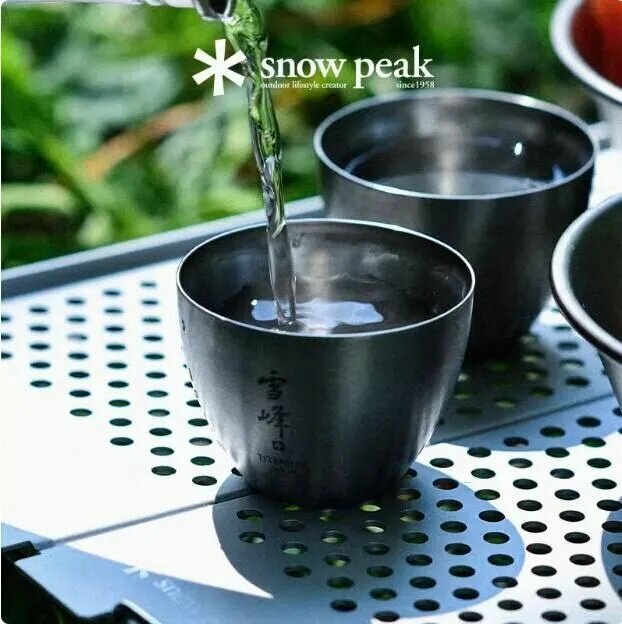 Snow peak Japan Фляга 55 мл, серый металлик