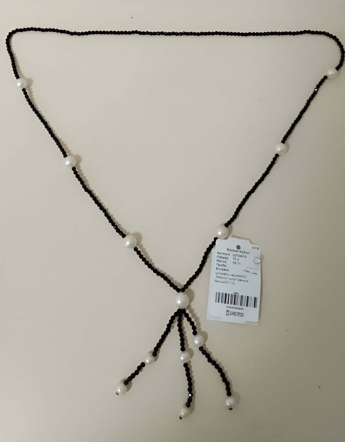 Колье, шпинель, жемчуг пресноводный культивированный