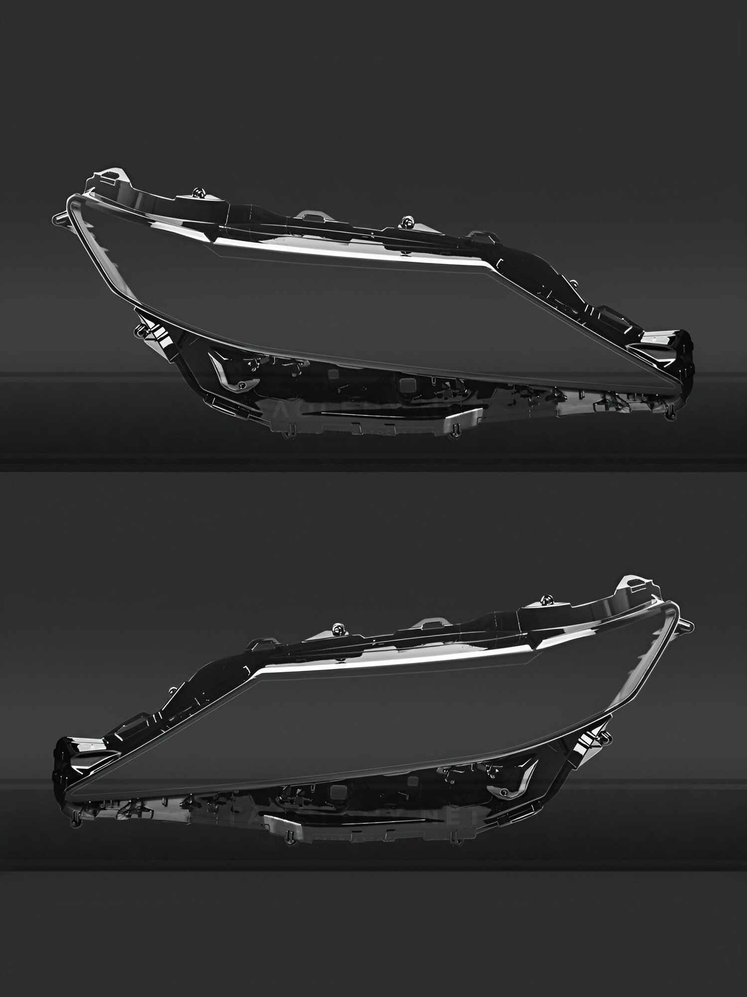 Стекла фар GNX для Toyota Camry V70 (2017-2021) (одно ДХО), левое и правое, поликарбонат