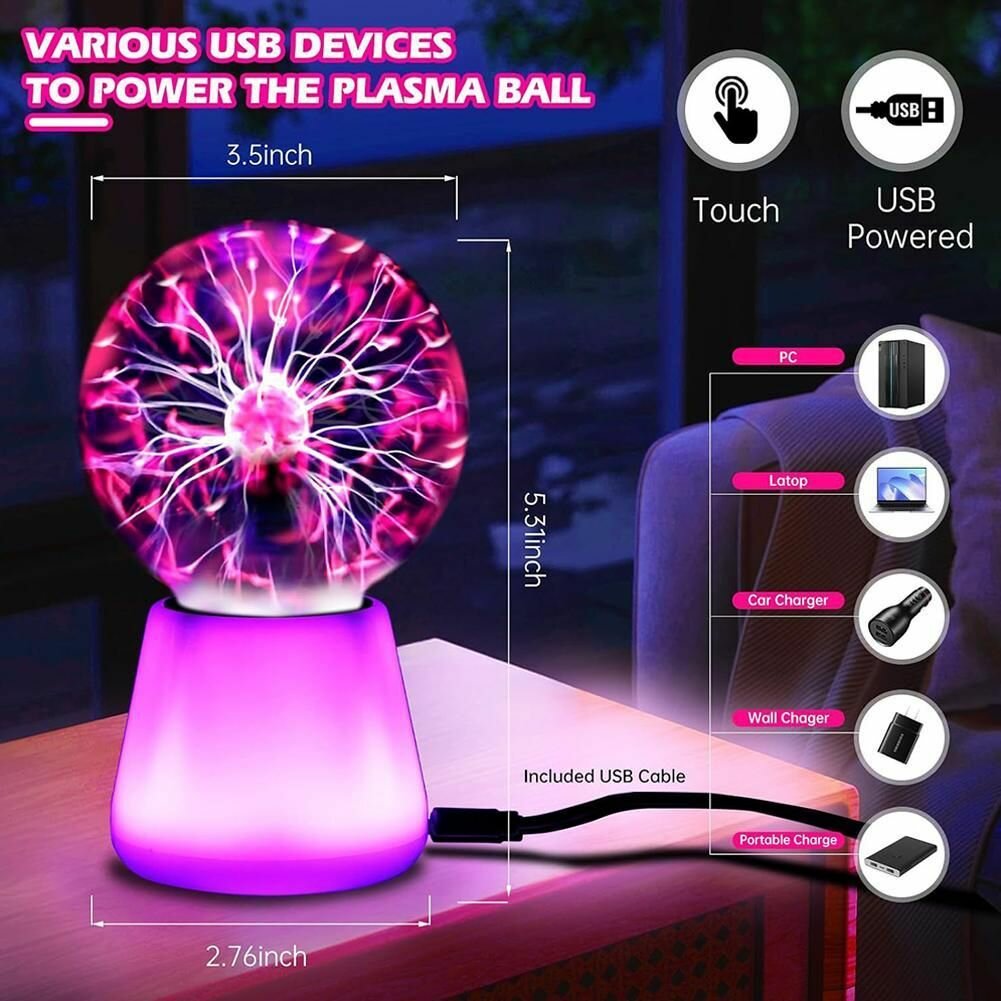 Ночник с ионной лампочкой, перезаряжаемый через USB